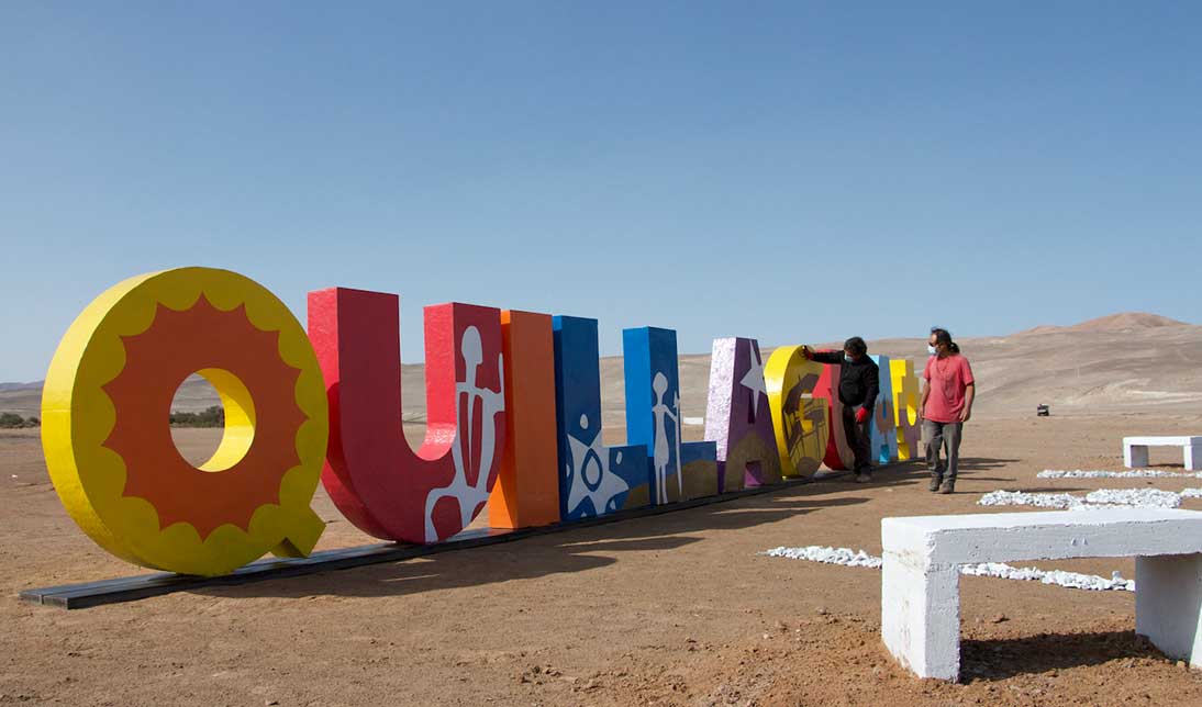 Letras volumétricas de Quillagua rescatan el valor patrimonial ...
